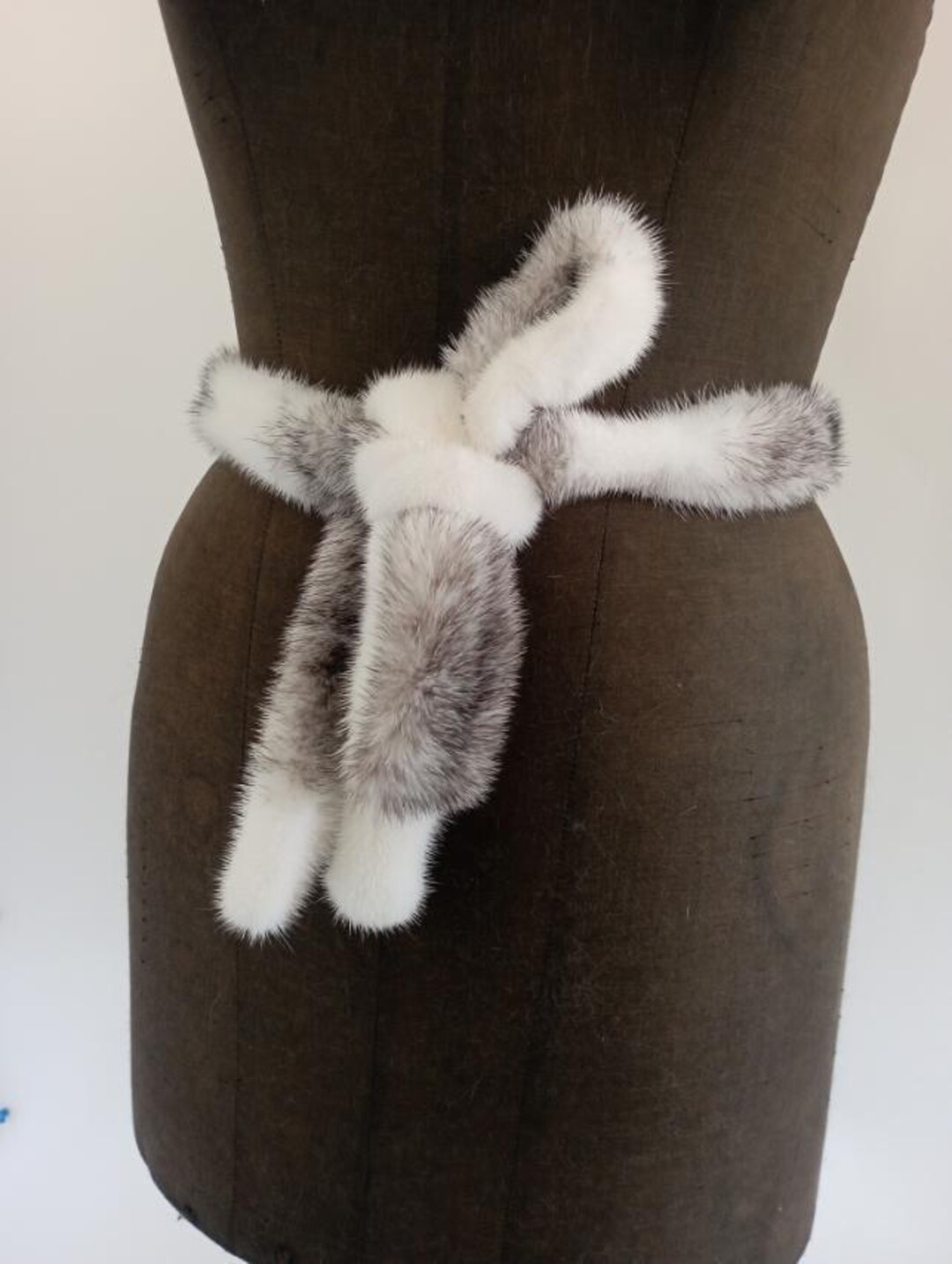 Black Cross SAGA FURS Real Mink Fur Belt - Etsy
