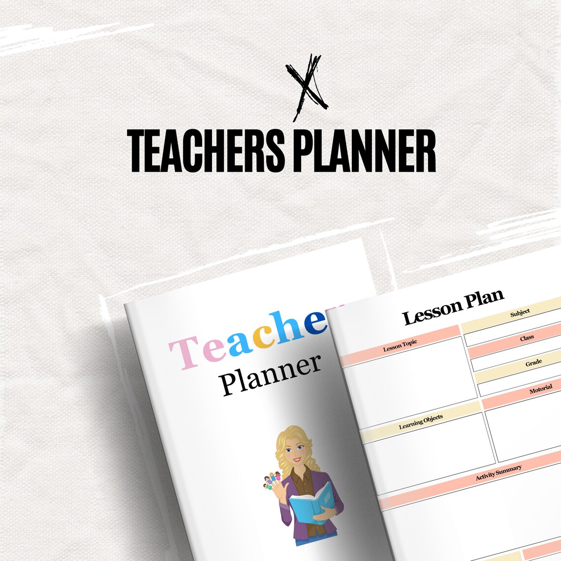Teachers Planner Printable Teaching Journal Gift for School Teachers ...