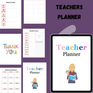 Teachers Planner Printable Teaching Journal Gift for School Teachers ...