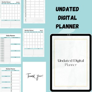 Undated Planner Printable Daily Weekly Monthly Checklist Undated ...