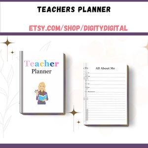 Teachers Planner Printable Teaching Journal Gift for School Teachers ...