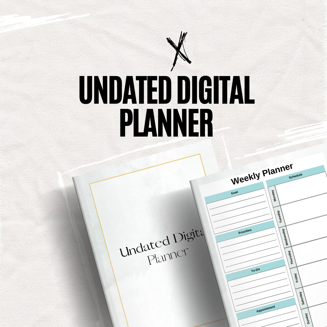 Undated Planner Printable Daily Weekly Monthly Checklist Undated ...