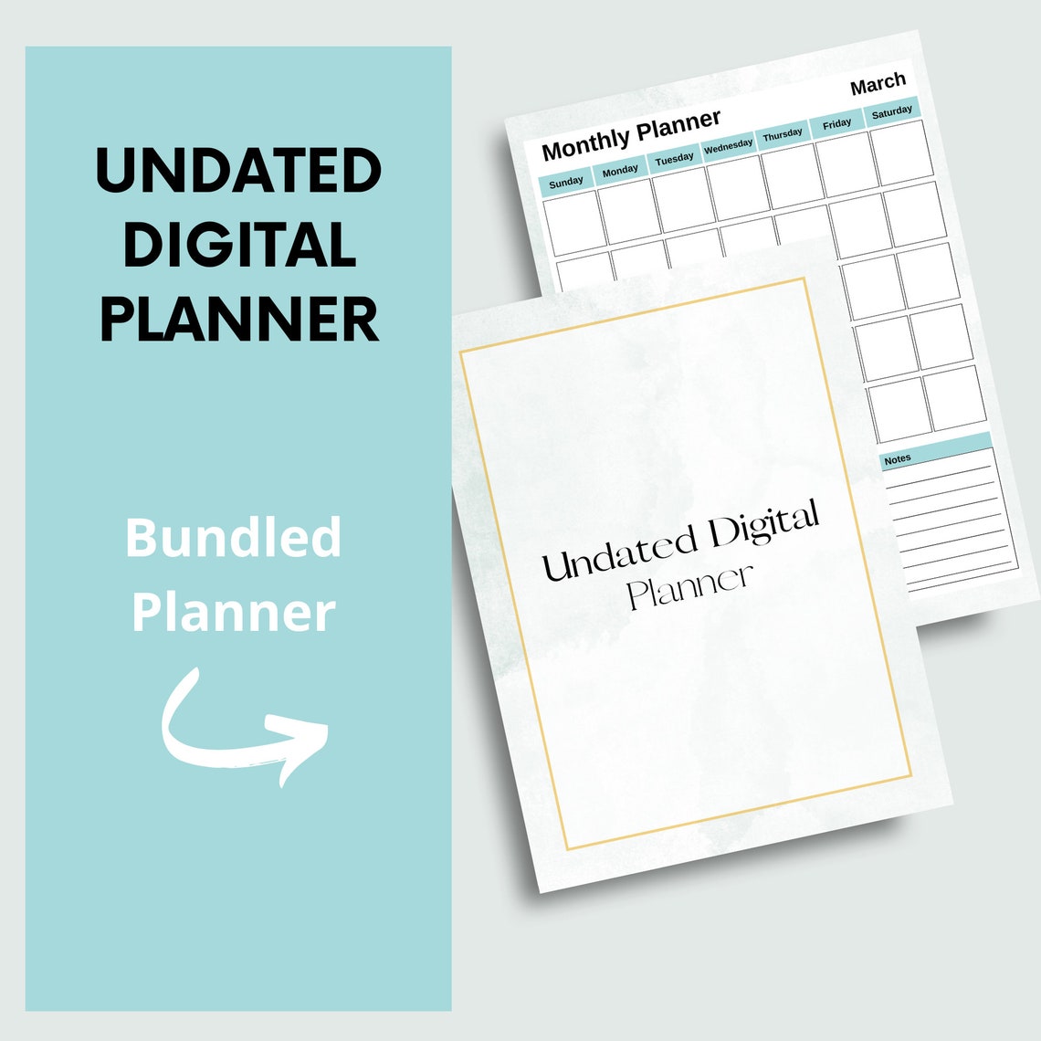 Undated Planner Printable Daily Weekly Monthly Checklist Undated ...