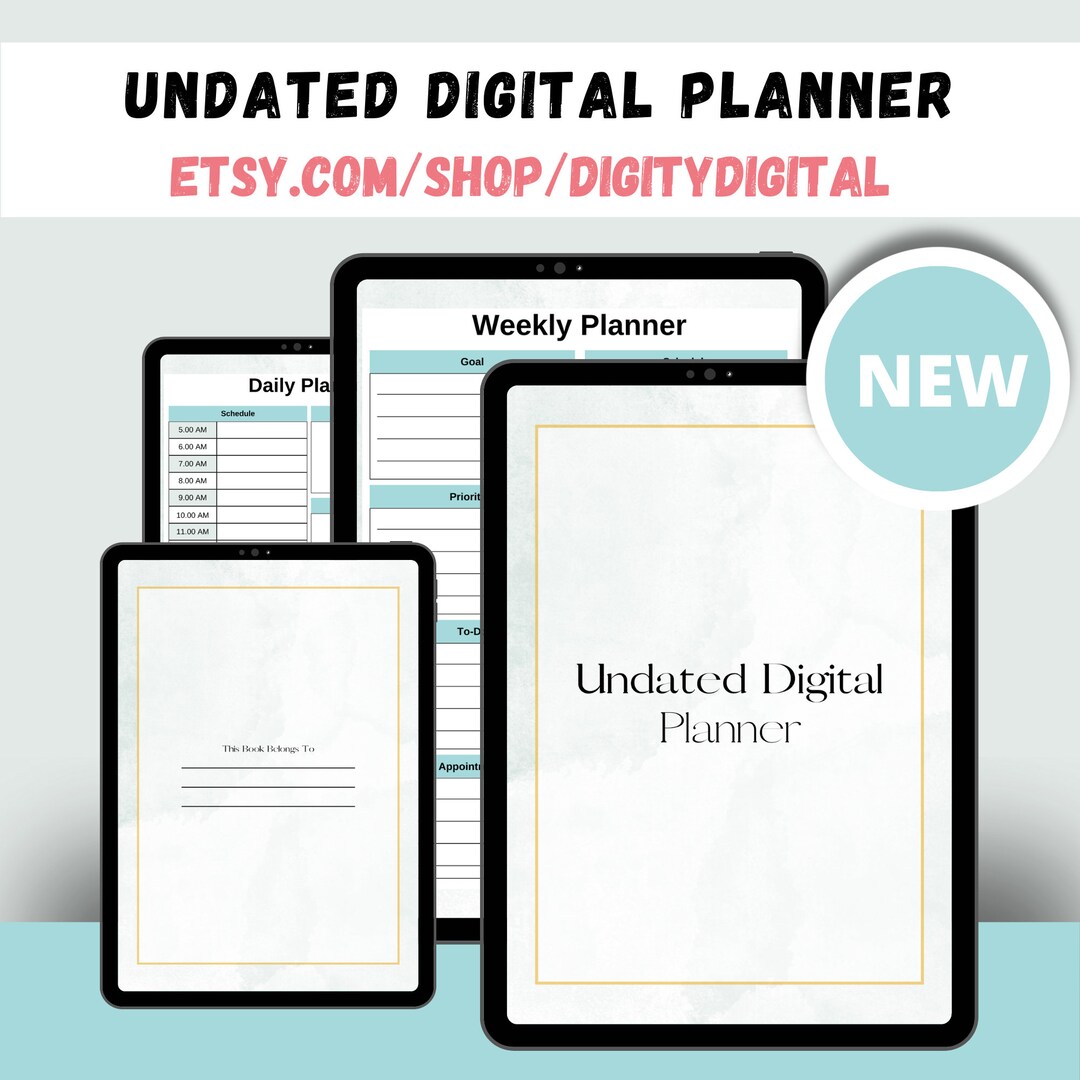 Undated Planner Printable Daily Weekly Monthly Checklist Undated ...