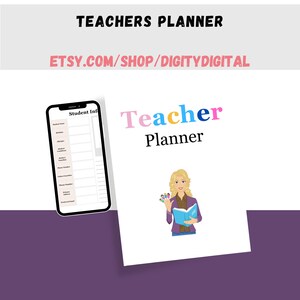 Teachers Planner Printable Teaching Journal Gift for School Teachers ...
