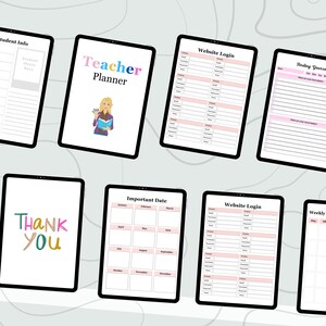 Teachers Planner Printable Teaching Journal Gift for School Teachers ...