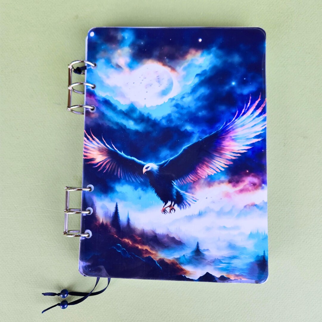Personalized Eagle Spirit Animal Notebook Mountain Nature Scene Modern ...