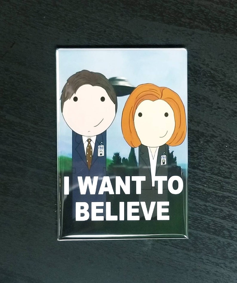 X Files Mulder And Scully I Want To Believe Kokeshi Style Etsy