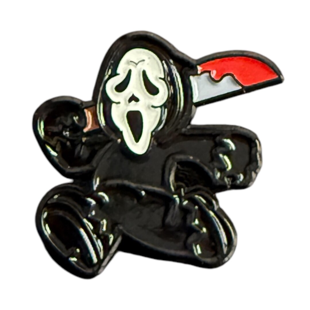 Scream Mask Glow in Dark Knife Metal Lapel Pin - Etsy