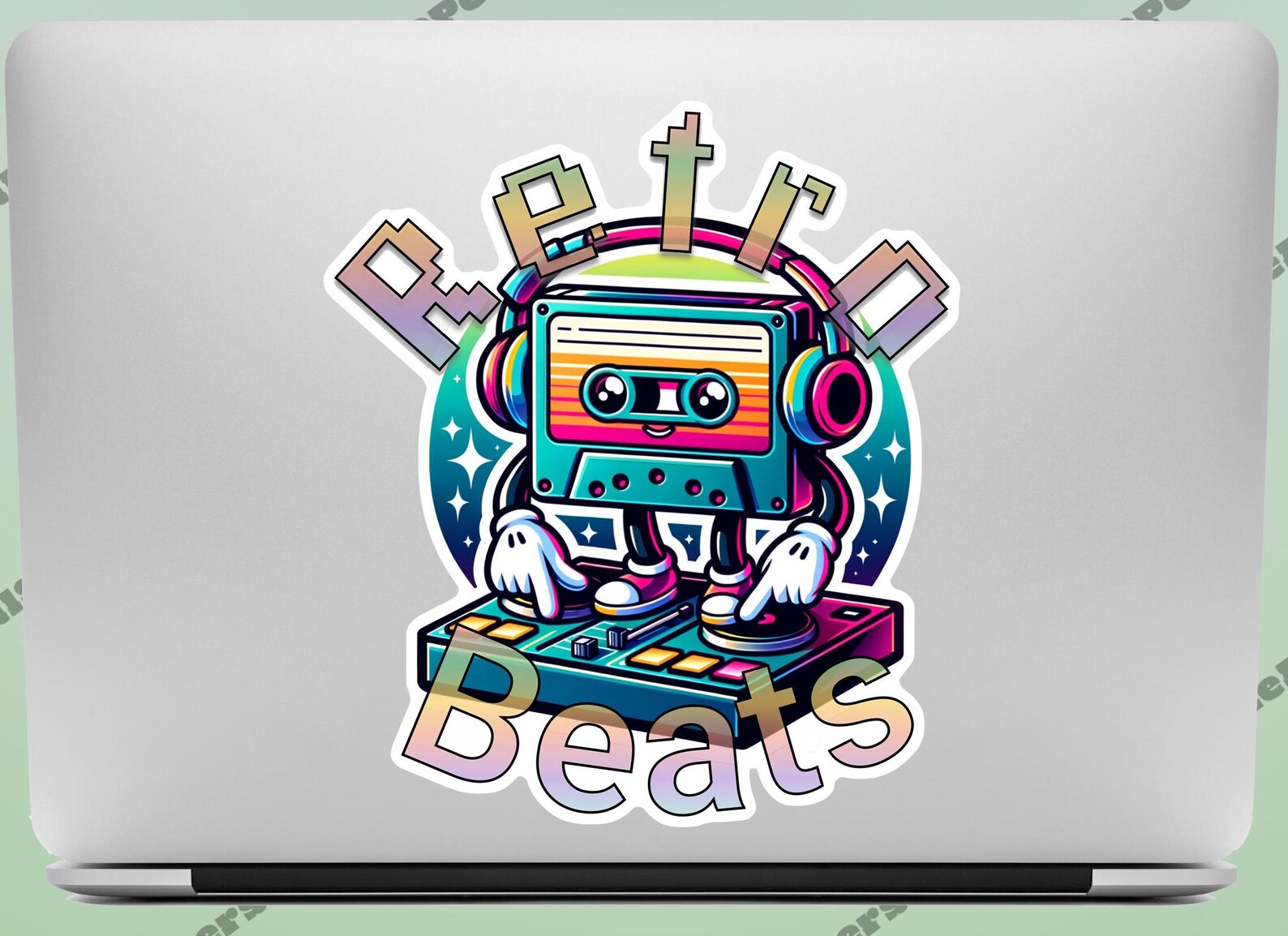 Retro Beats Musical Sticker - Die Cut - Etsy