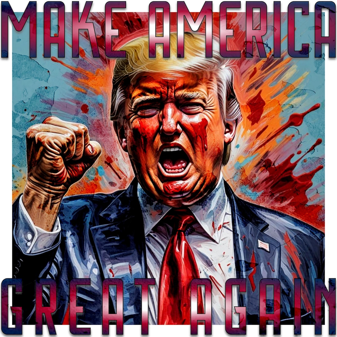 Donald Trump Sticker- Square Cut | Patriotic President | Republican ...