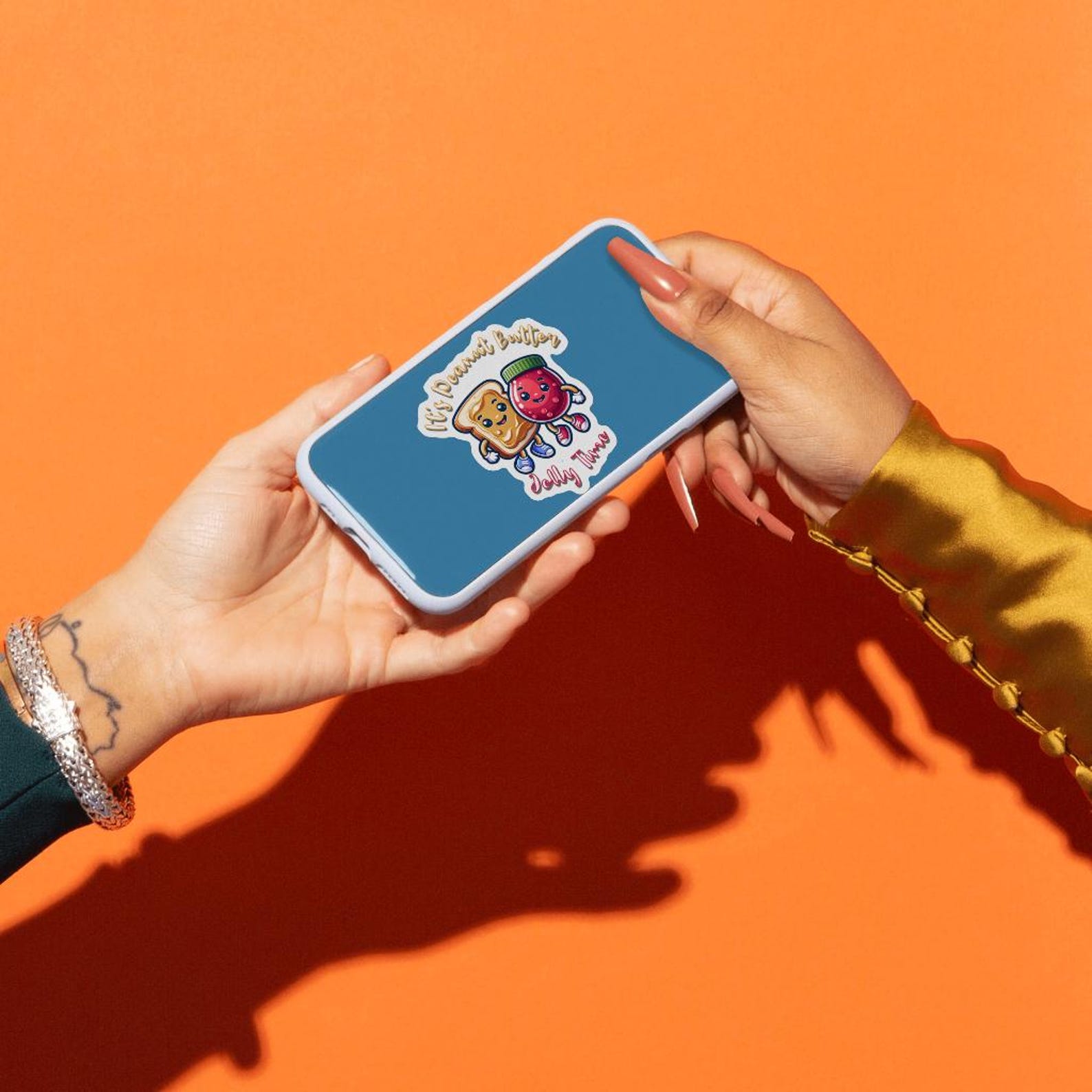 Peanut Butter Jelly Time Sticker - Cute PB&J Food Decal for Kids and ...