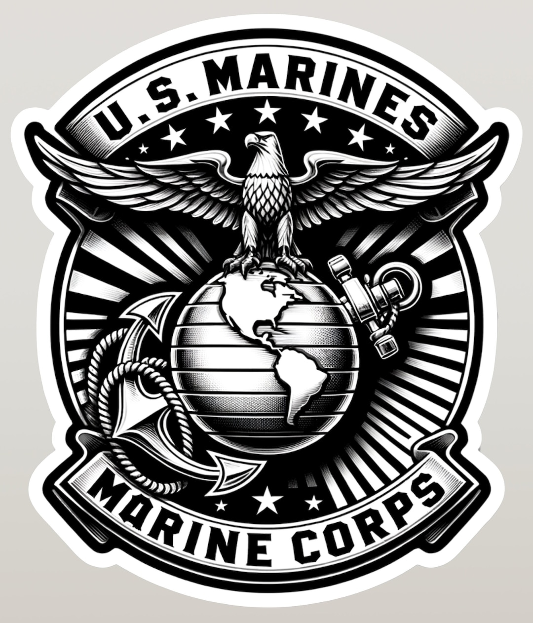 U.S. Marine Corps Sticker Die Cut - Etsy