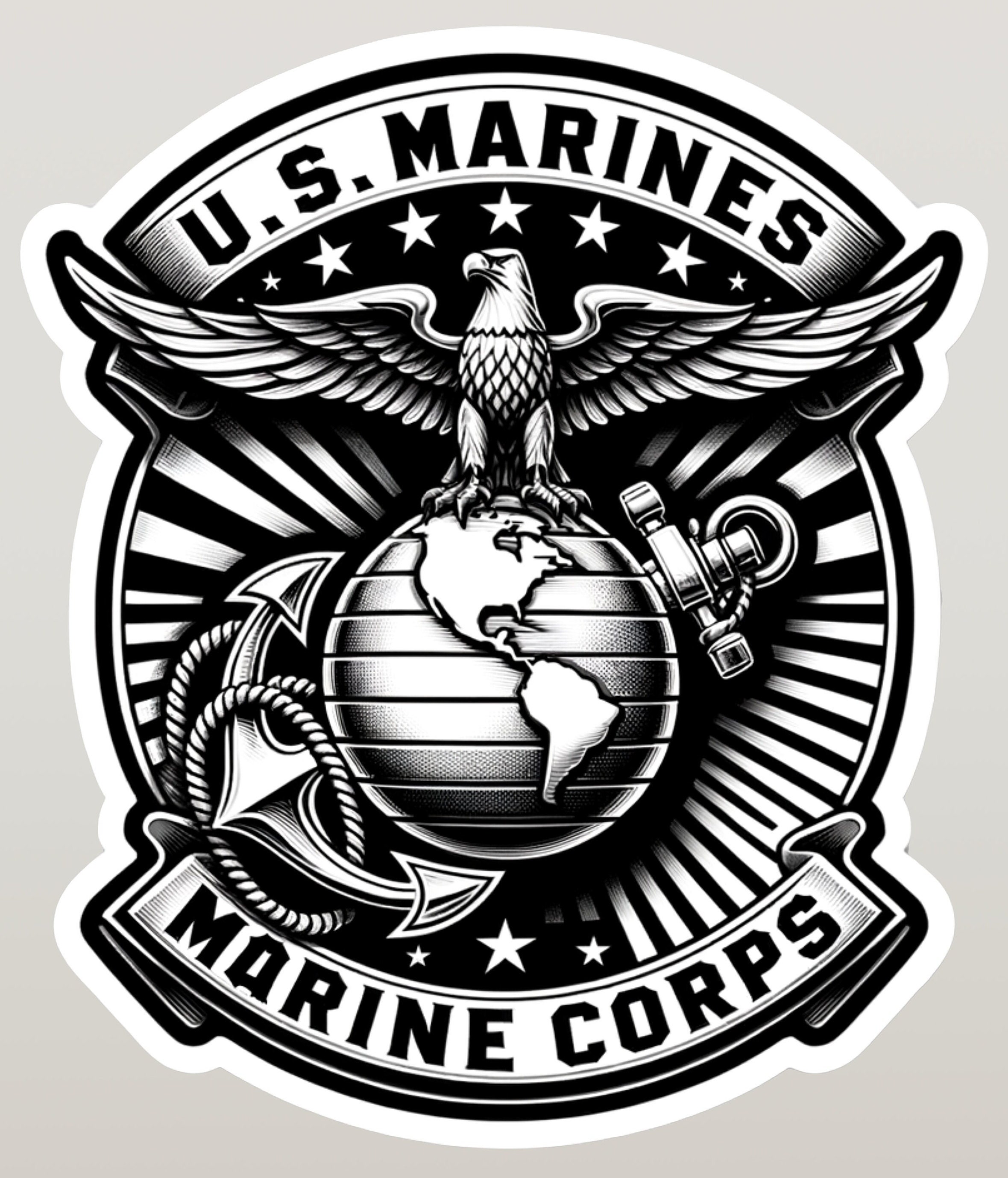 U.S. Marine Corps Sticker Die Cut - Etsy