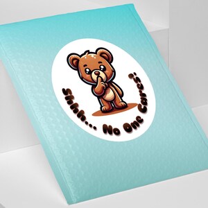 Shhh... No One Cares Sticker - Die Cut - Cute Teddy Bear Design, Funny ...
