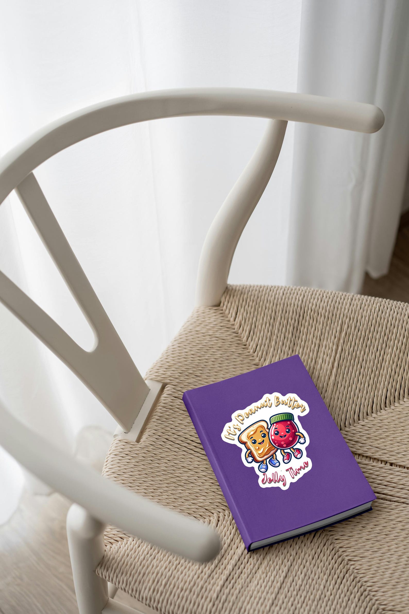 Peanut Butter Jelly Time Sticker - Cute PB&J Food Decal for Kids and ...