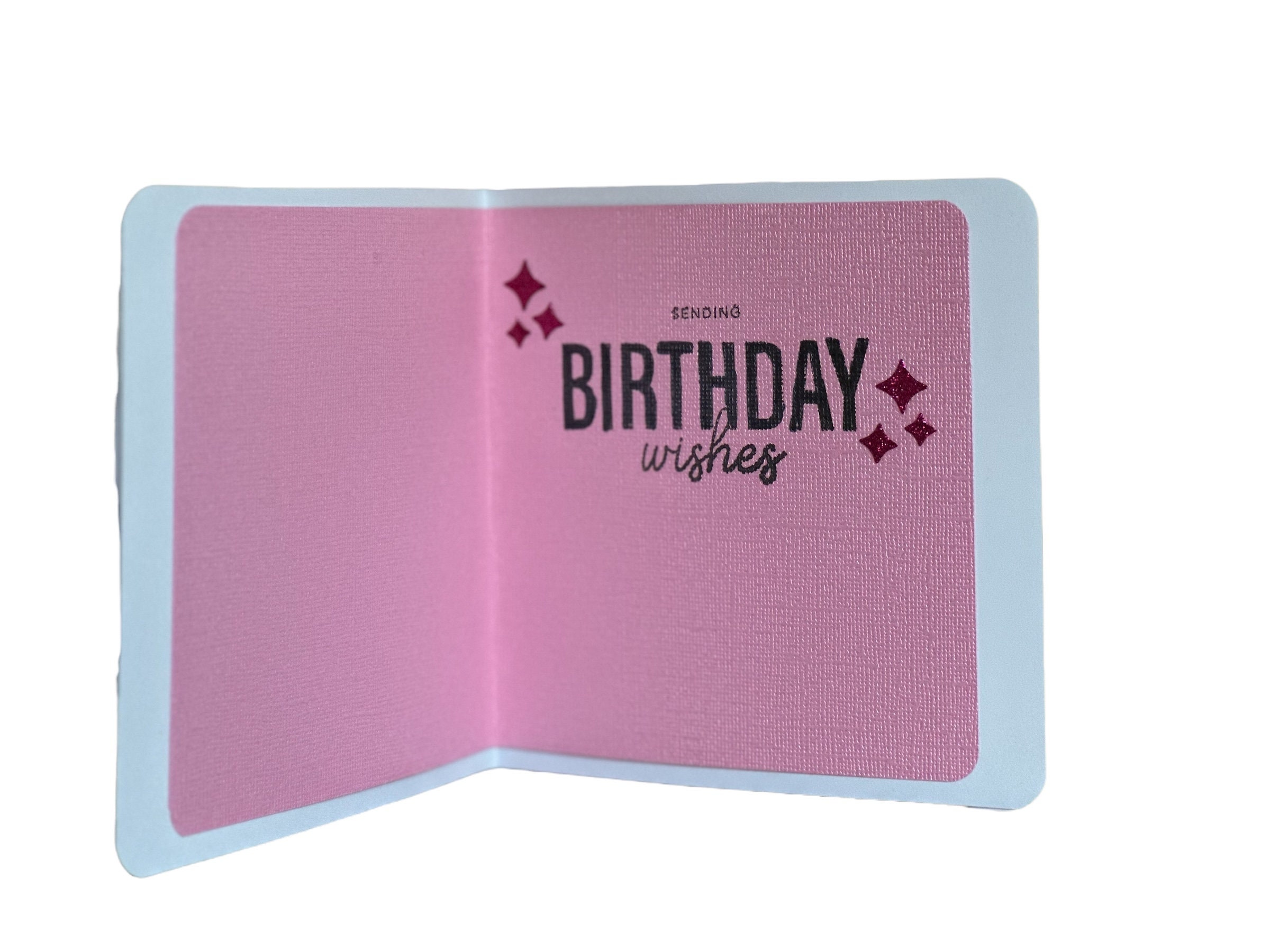 Birthday Wishes in Pink Card - Etsy