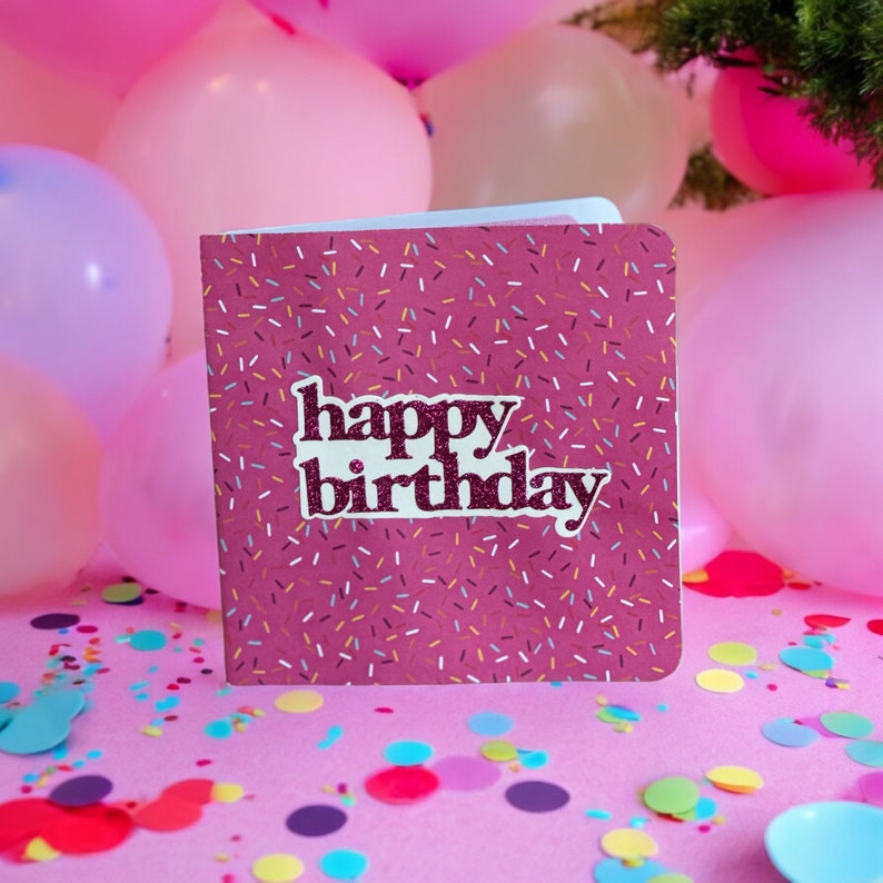 Birthday Wishes in Pink Card - Etsy