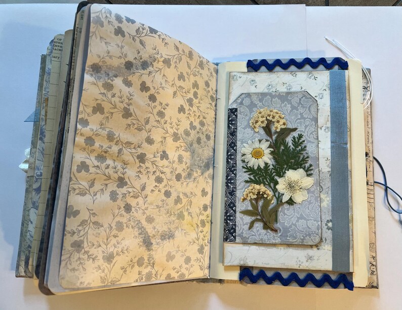 Vintage Floral-themed Junk Journal “cornflower” - Etsy