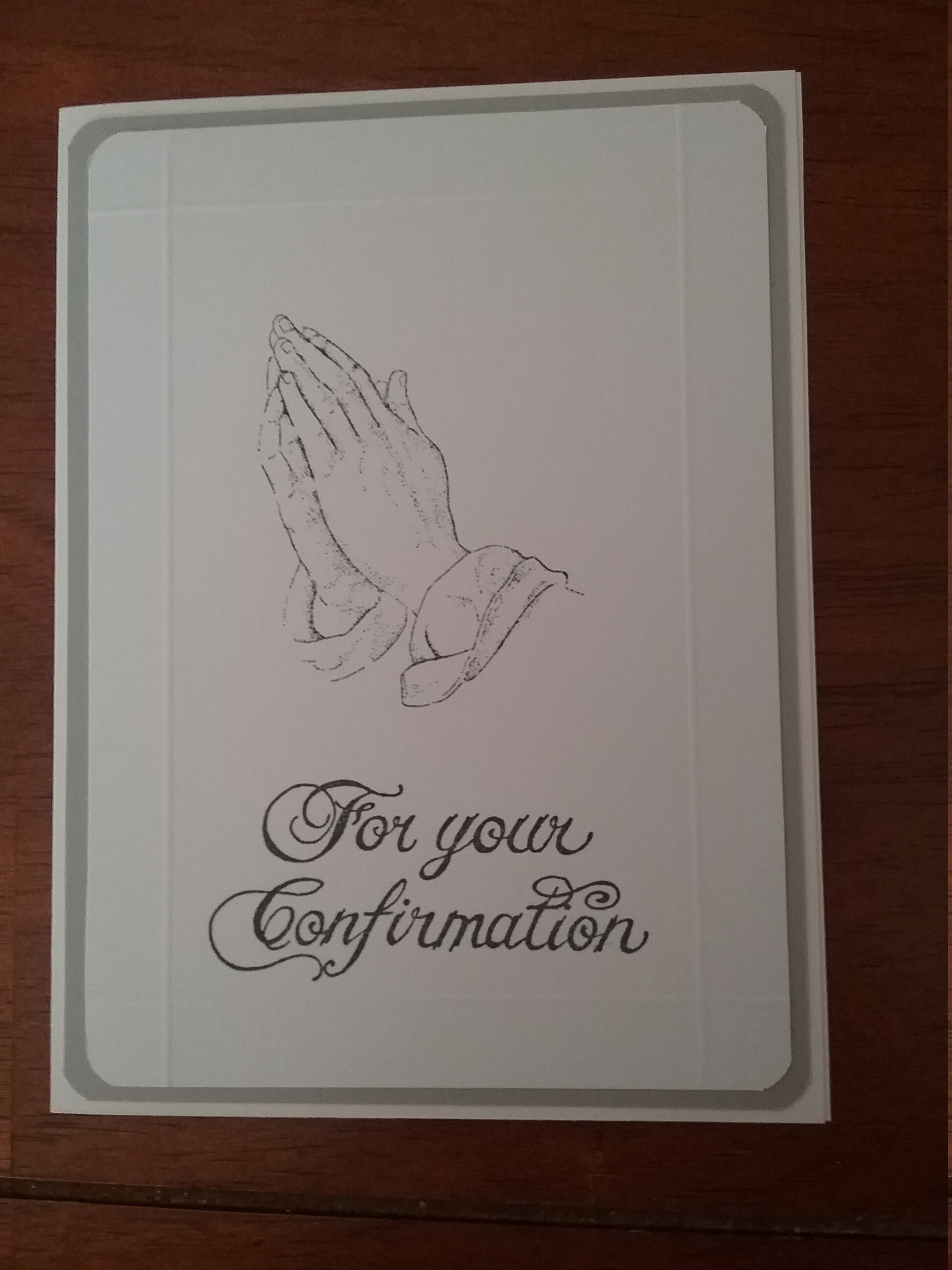 Greeting Card Handmade Confirmation Card With Praying Hands - Etsy