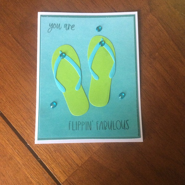 Flip Flop Birthday Card - Etsy