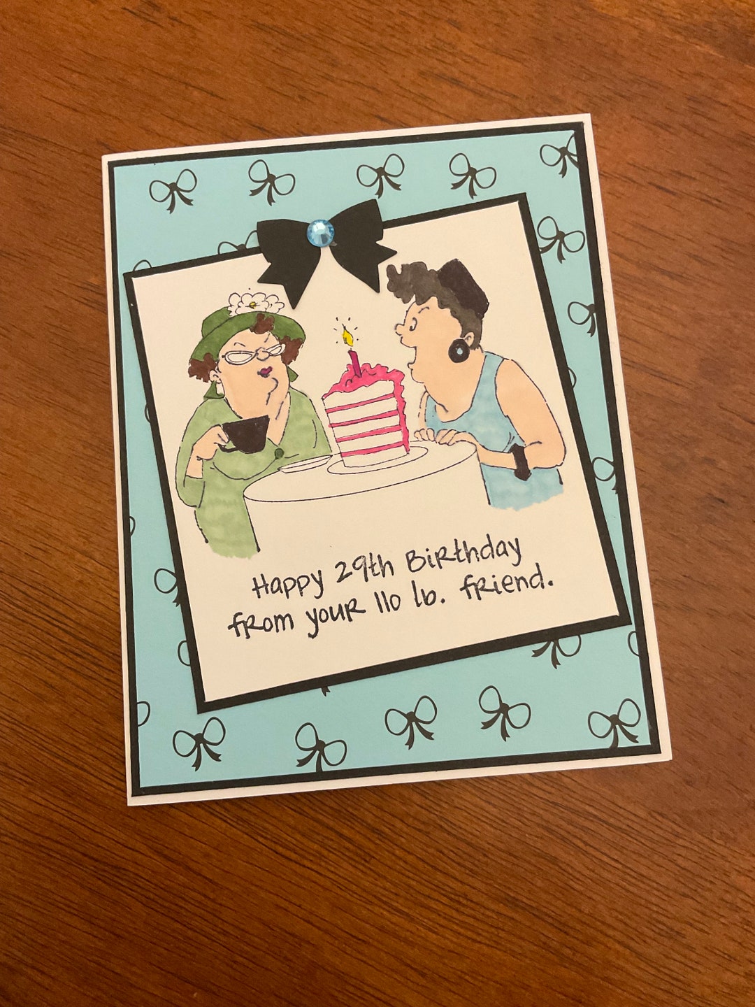 Happy 29th Birthday From Your 110 Lb. Friend Handmade Birthday Card - Etsy