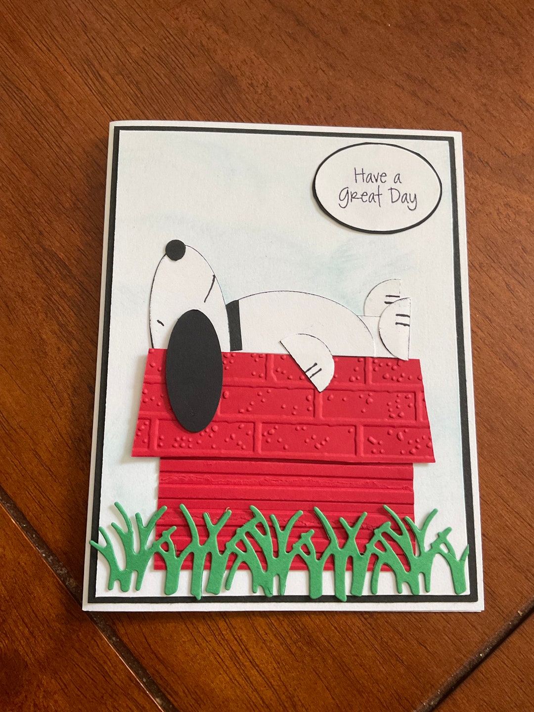 Handmade Snoopy Birthday Card, Have a Great Day! - Etsy