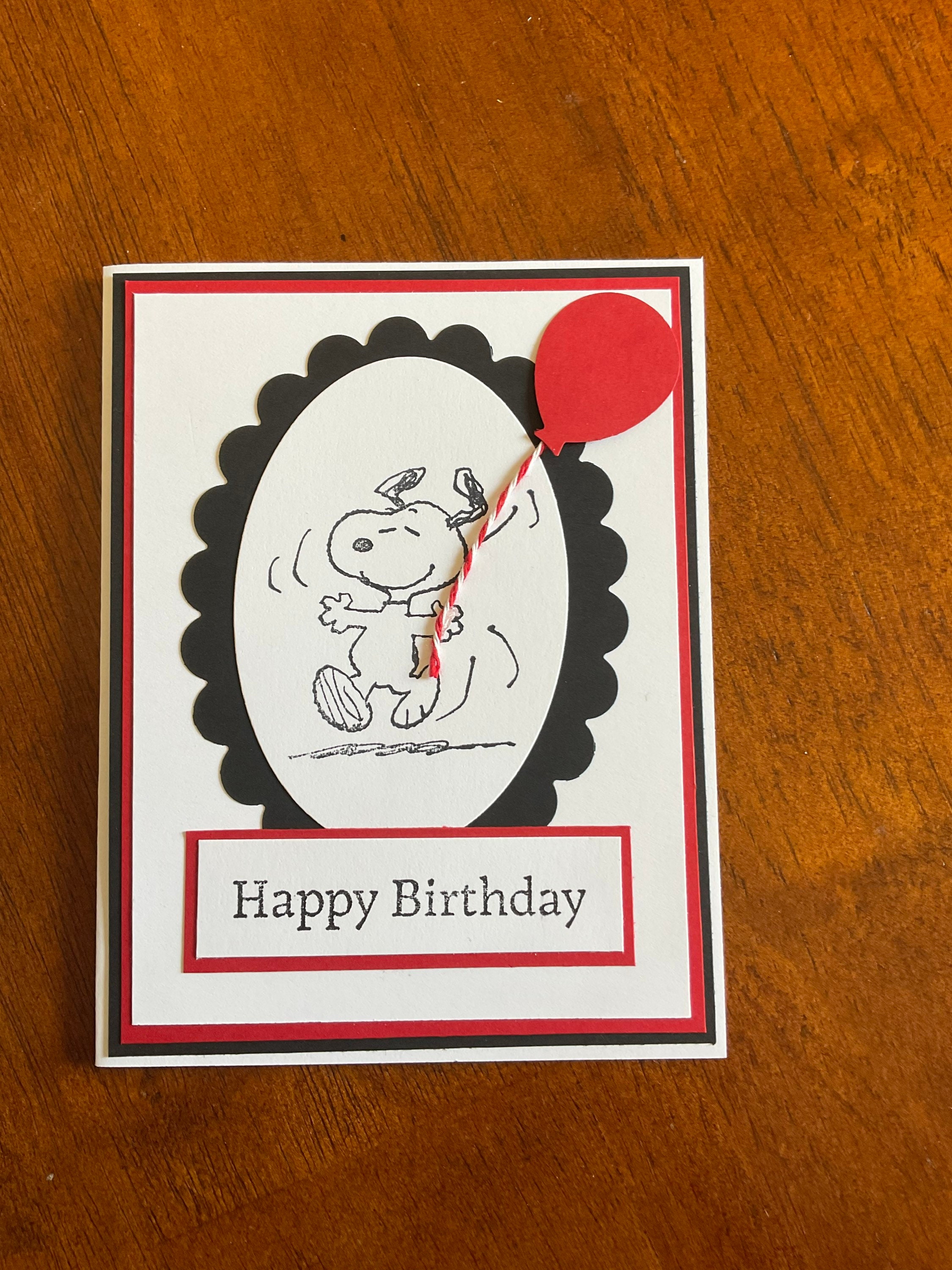 Greeting Card, Snoopy Birthday Card - Etsy