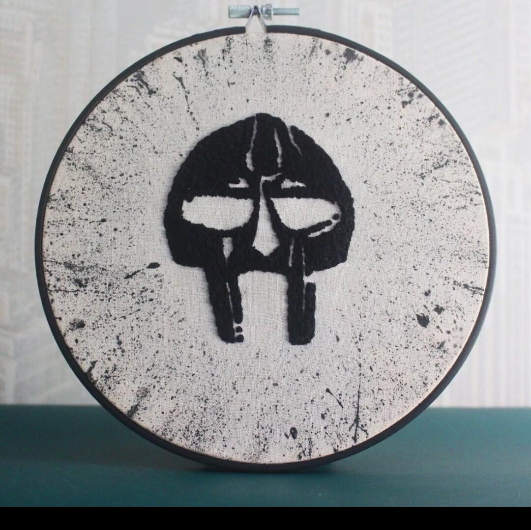 Hand Embroidered MF DOOM Hoop - Etsy