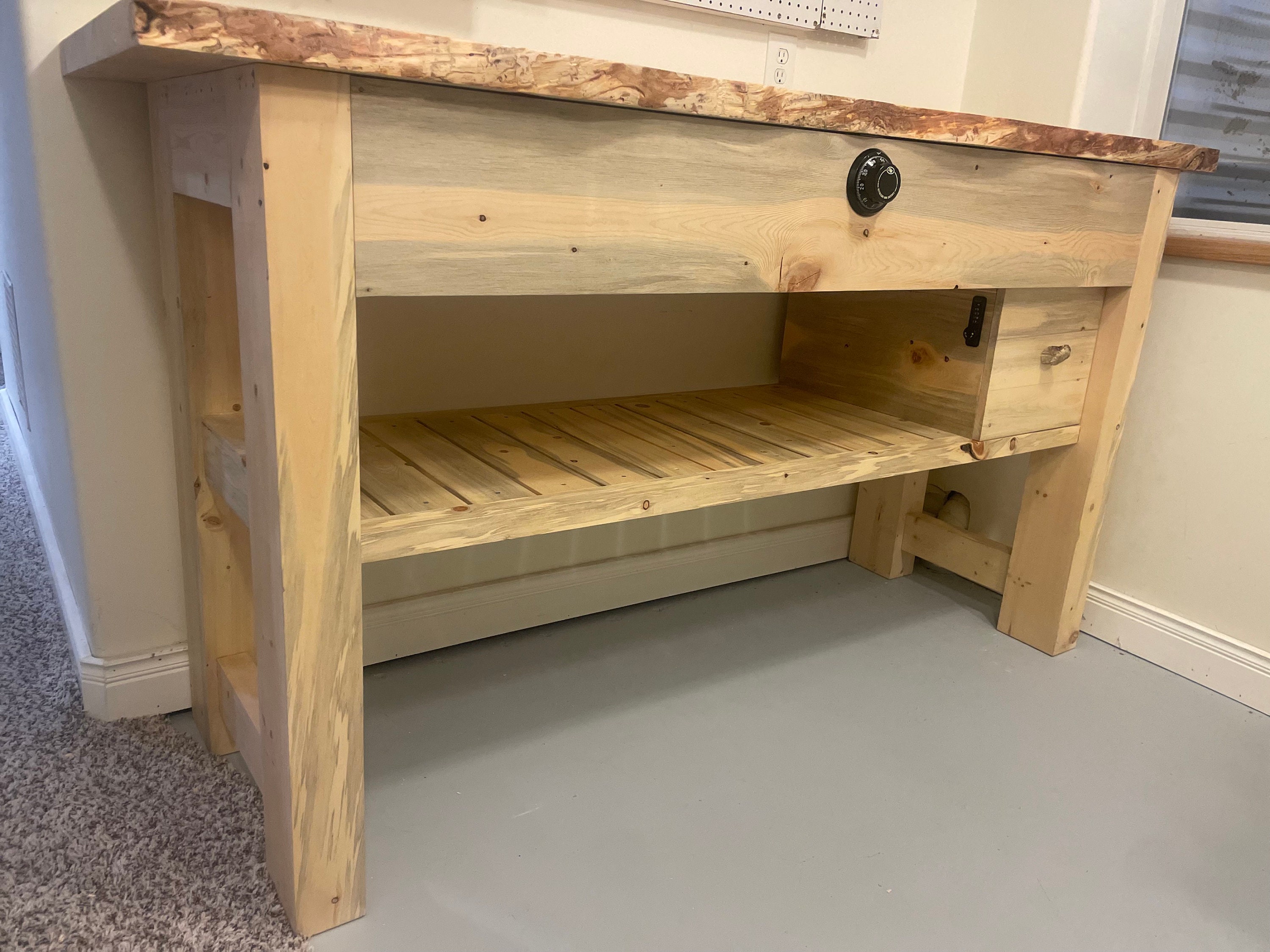 Gun Safe Work Bench - Beetle Kill Pine - Etsy