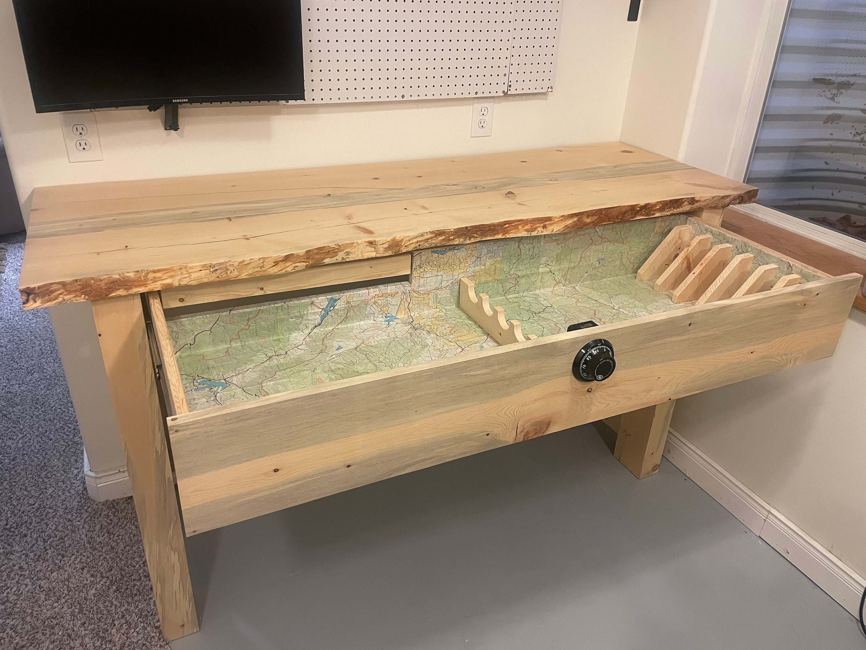Gun Safe Work Bench - Beetle Kill Pine - Etsy