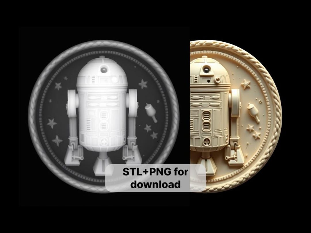 The Merc Star Wars | R2-D2 Coin | Art Concept | Png Stl 3d Embossing ...