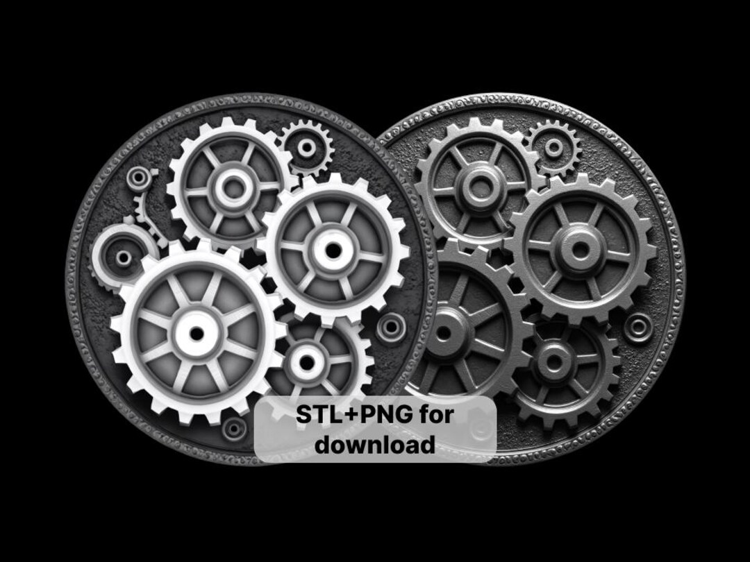 Clockwork Coin Merc STL+PNG 3D Embossing Files, Fiber Laser Engraving ...