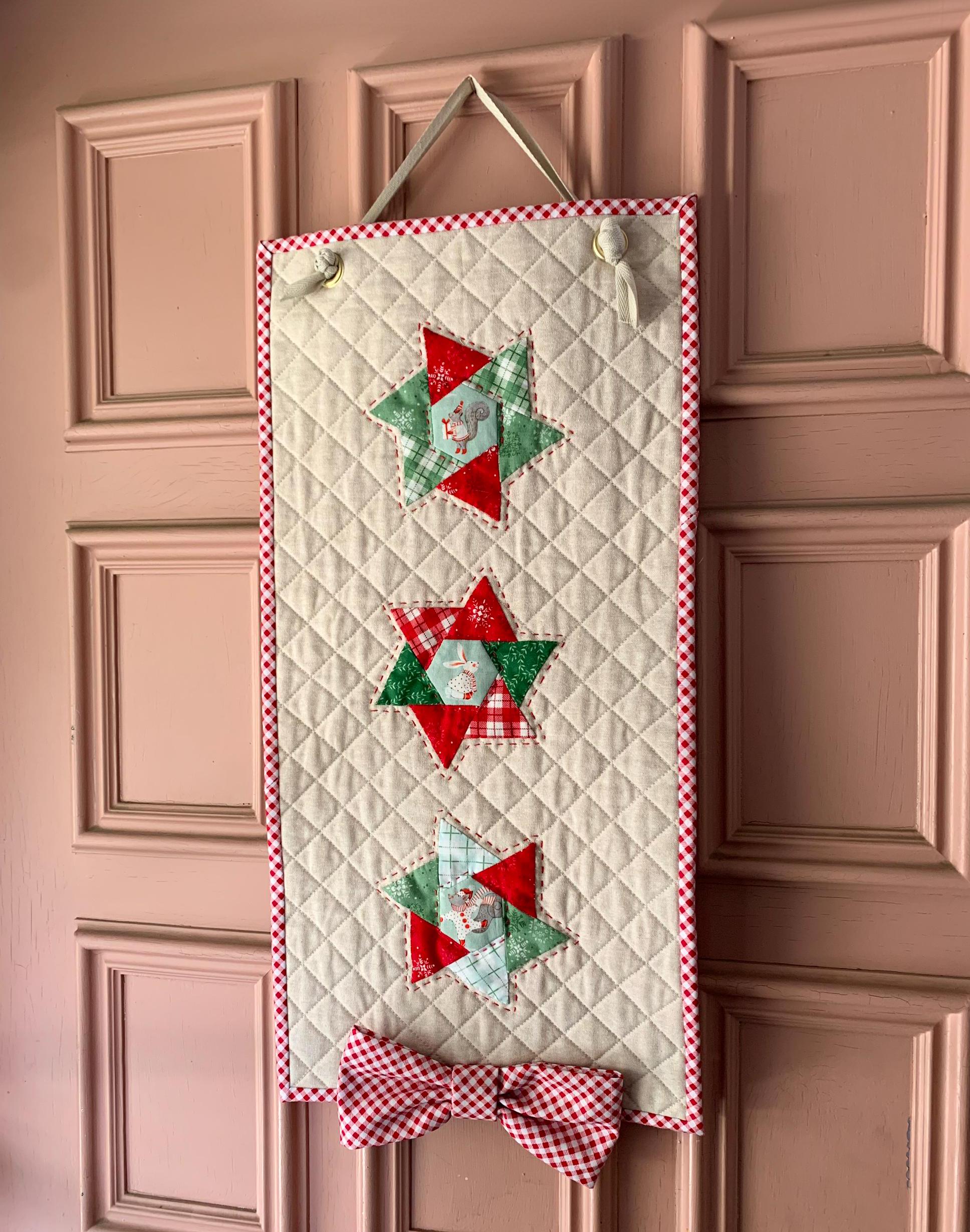 EPP Christmas Stars Wall-hanging or Door Hanger - English Paper Piecing ...