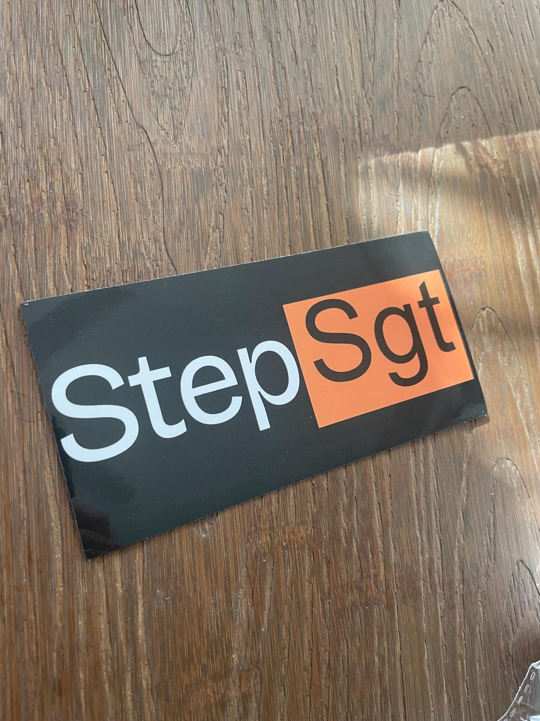 Step Sergeant Funny Military Vinyl Sticker, Waterproof, Black and ...