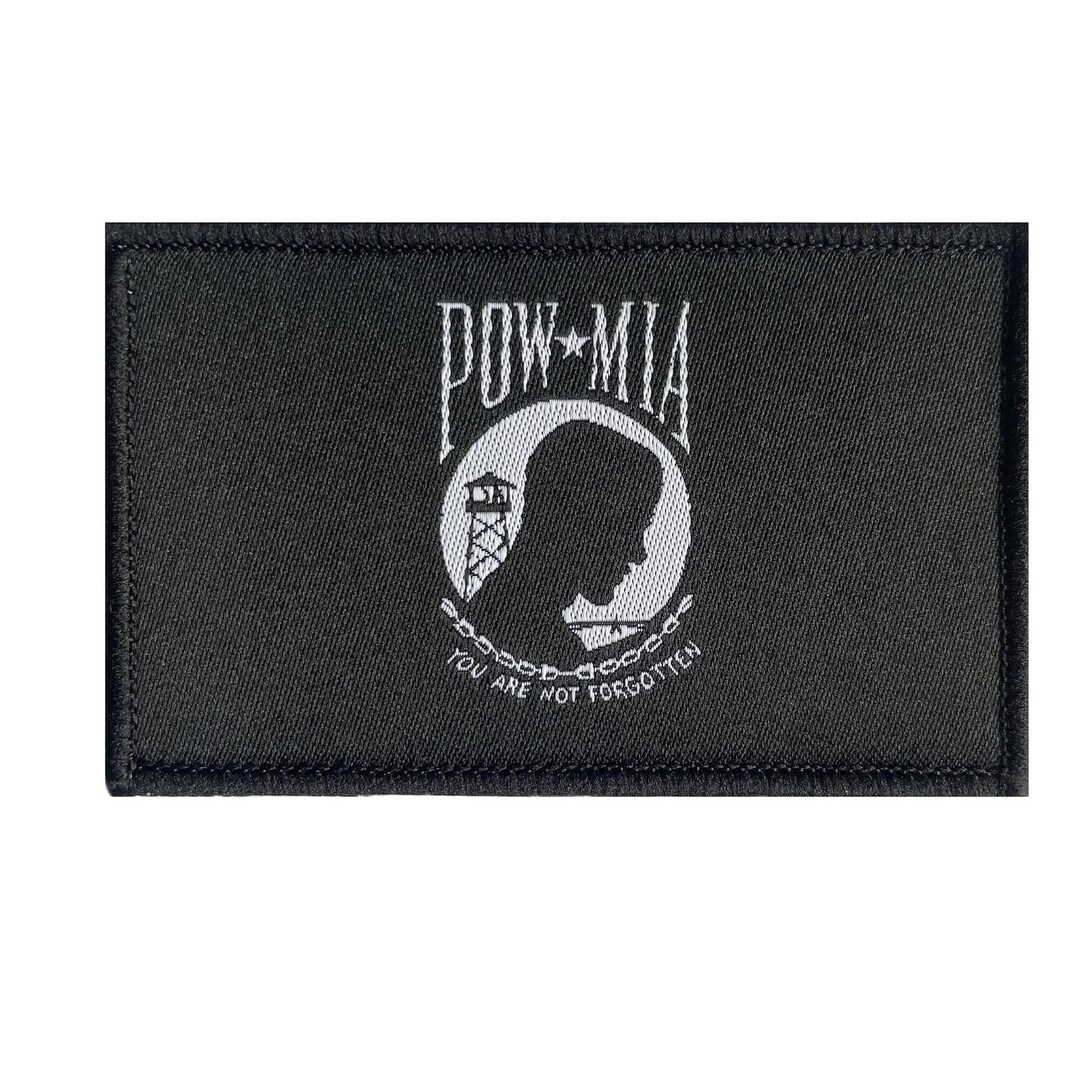 POW MIA Military Veteran Woven Hook and Loop Patch 3x2 Inch - Etsy