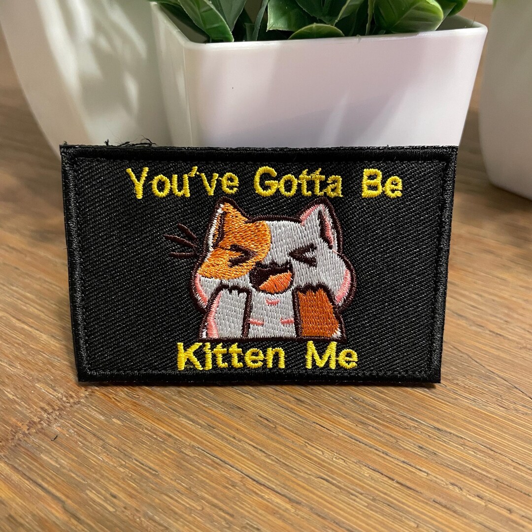 Anime Cat Embroidered Patch: Tactical Morale Hook and Loop - Etsy