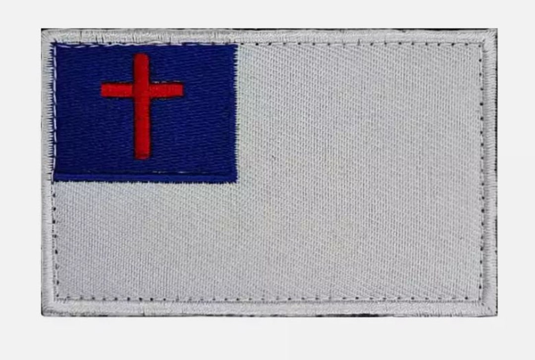 Christian Flag Religious Jesus Christ Hook and Loop Morale Patch ...