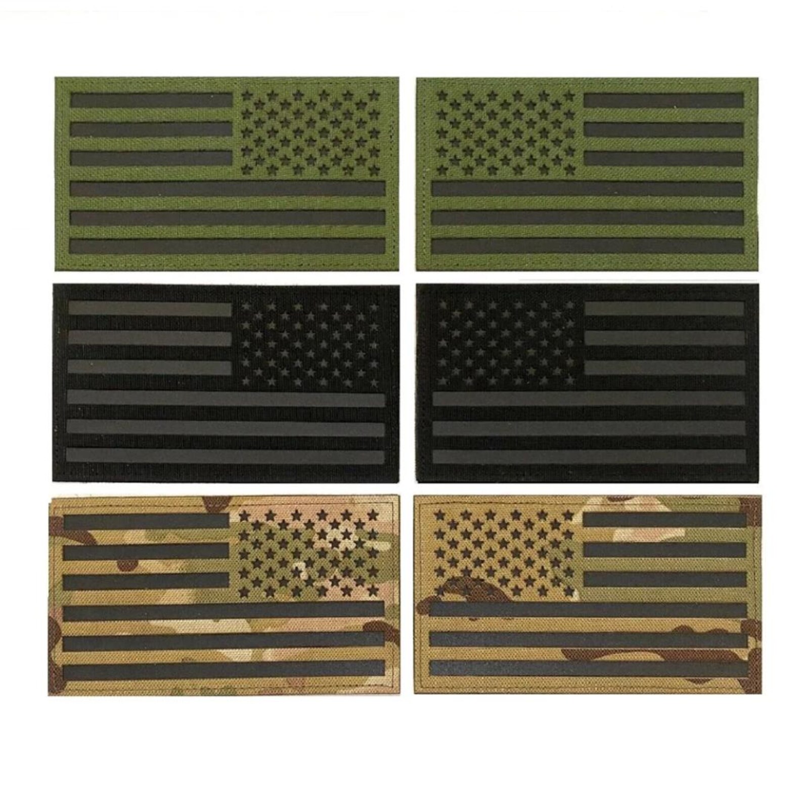 Infrared IR US Uniform Flag Patch Velcro-like Hook & Loop Backing Camo ...