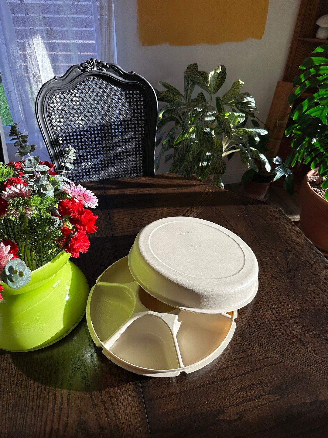 Vintage Beige Tupperware Divided Tray With Lid - Etsy