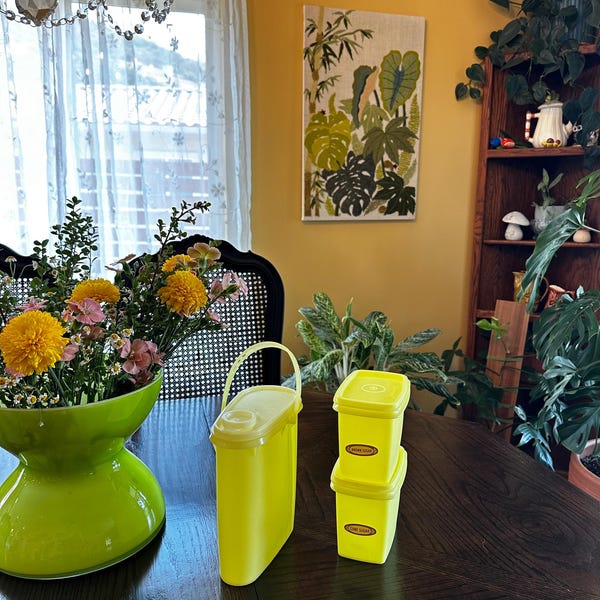 Yellow Tupperware - Etsy