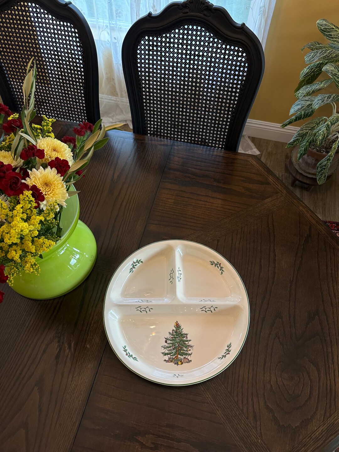 Three Section Divided Spode Christmas Tree Serving Dish - Etsy