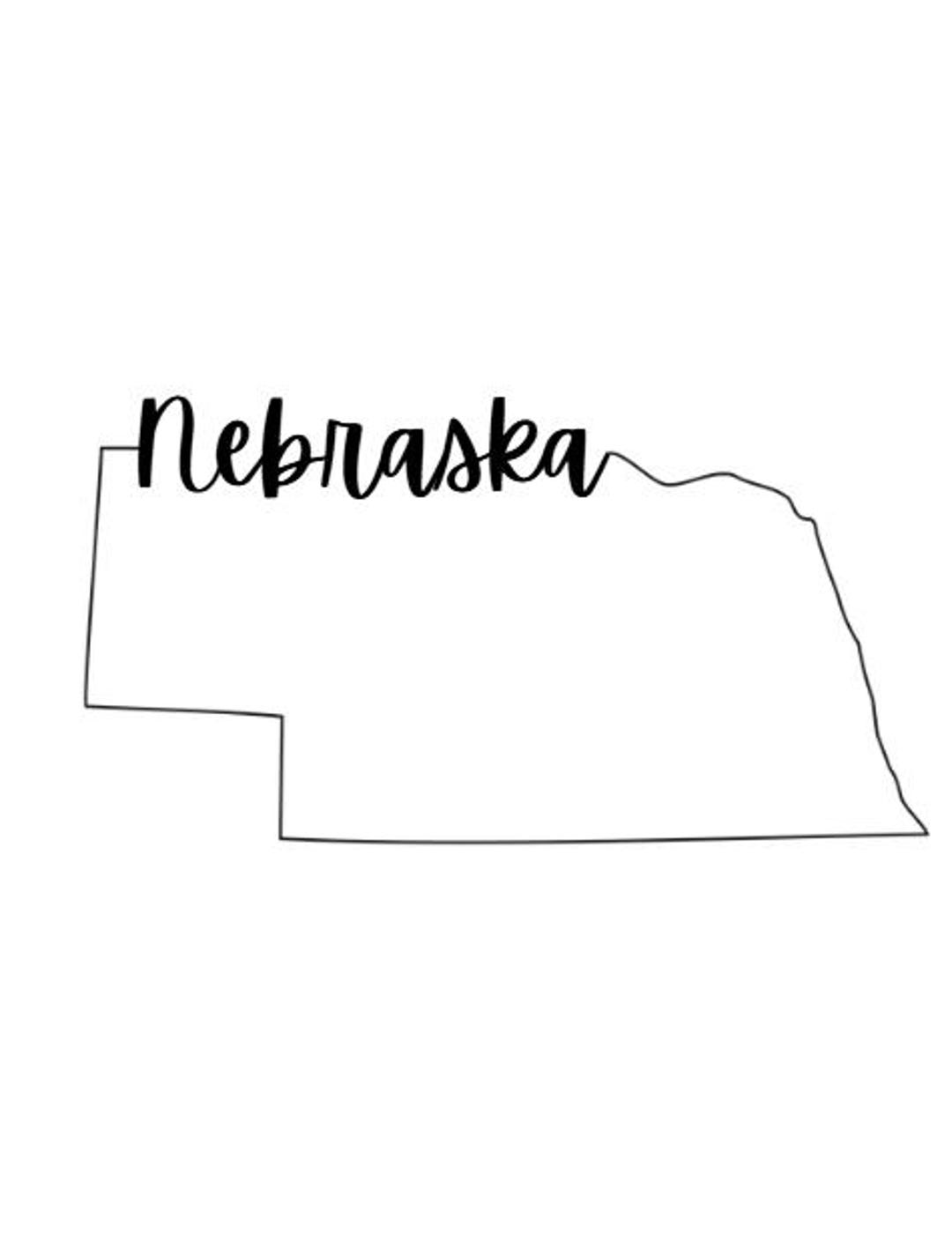 State Name | Nebraska Outline| Machine Embroidery File Download ...