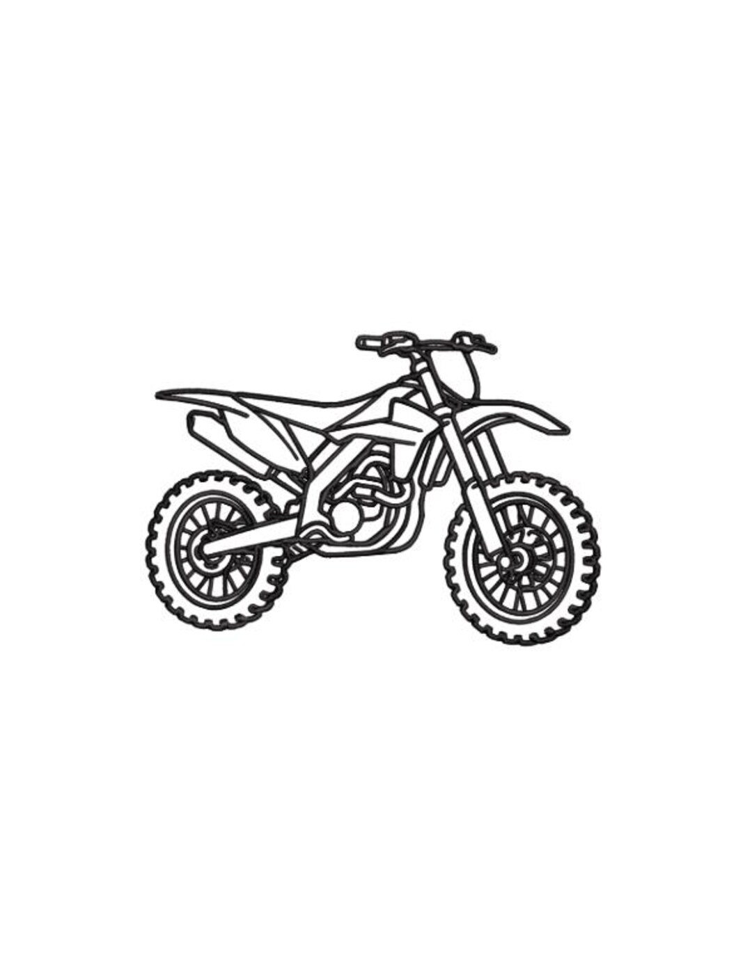 Dirt Bike Outline Machine Embroidery Design | 9 Sizes - Etsy