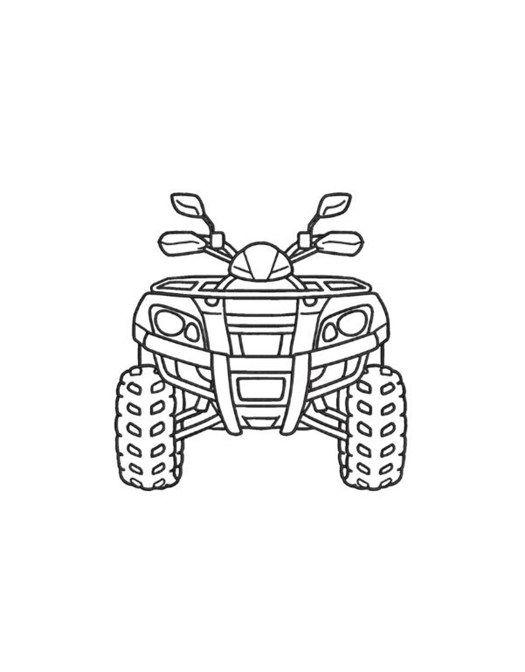 Four-wheeler Outline Machine Embroidery Design | ATV | 9 Sizes - Etsy