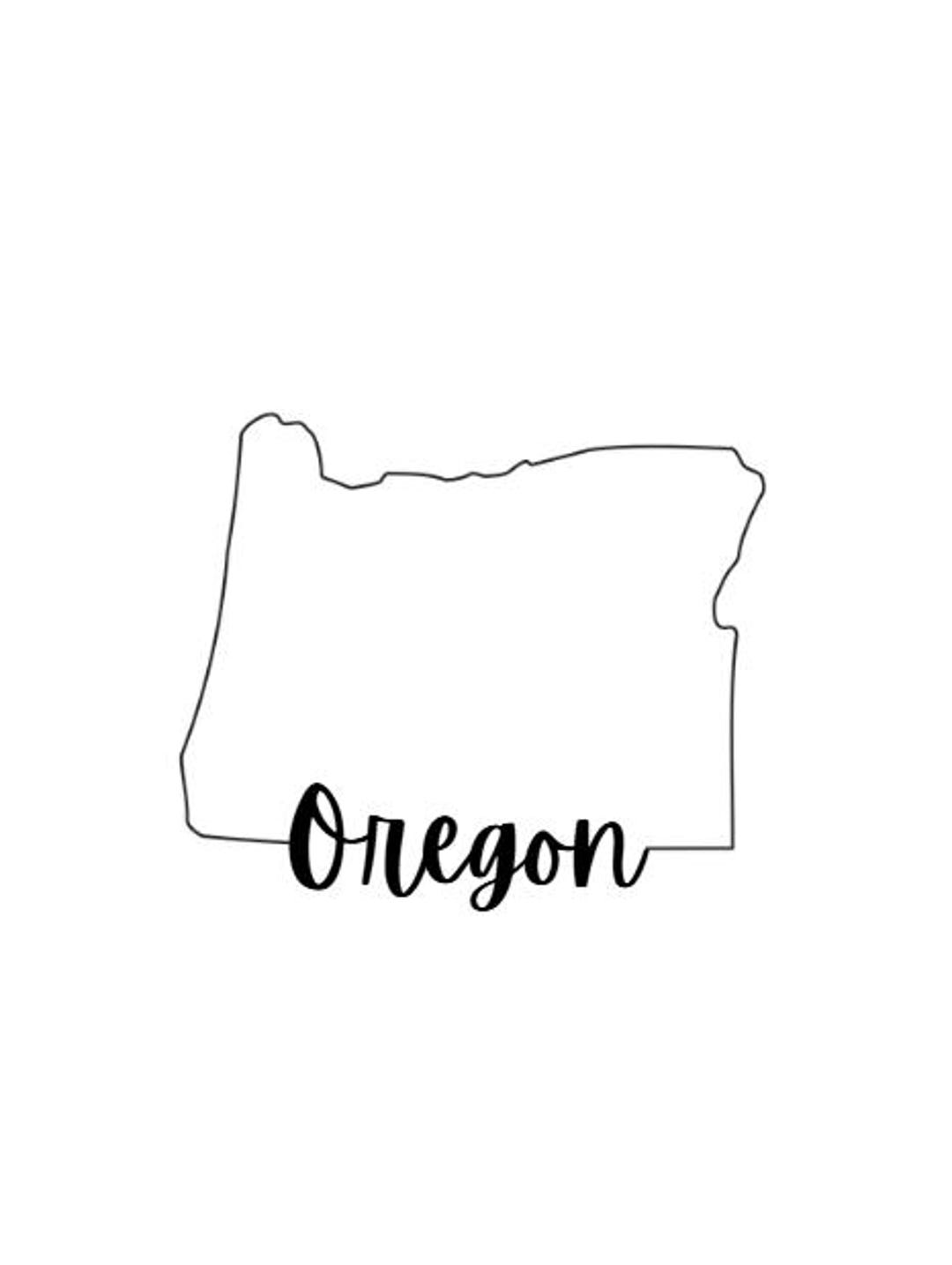 State Name | Oregon Outline| Machine Embroidery File Download | Script ...