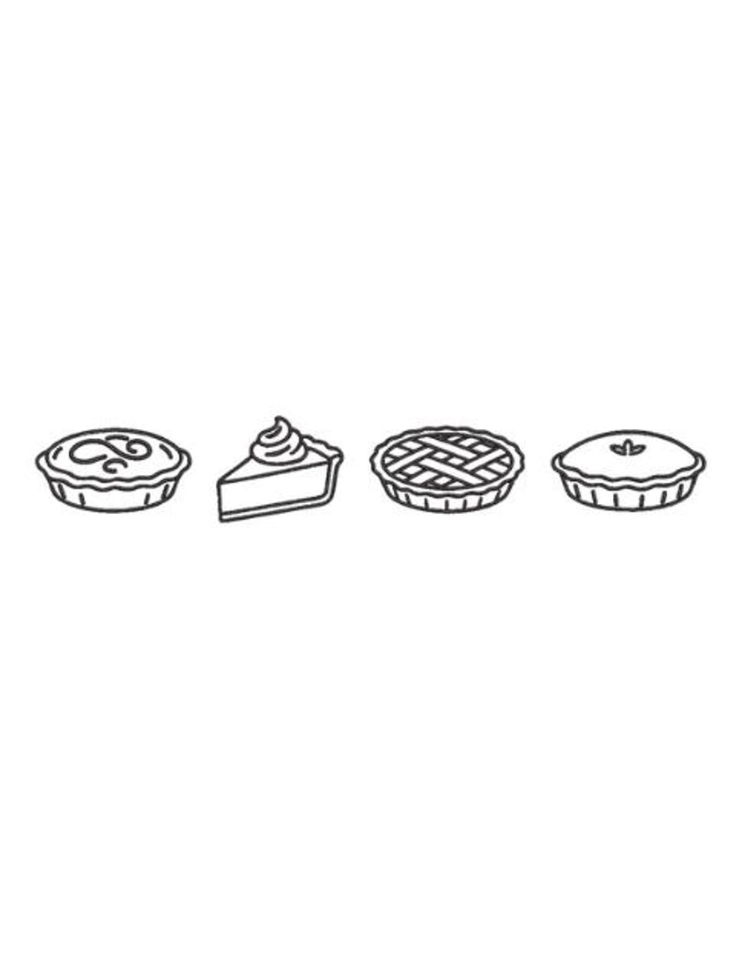 Pie Outline Embroidery Design | Thanksgiving Pies | Machine Embroidery ...