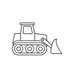 Construction Vehicle | Bulldozer Outline | Machine Embroidery File ...