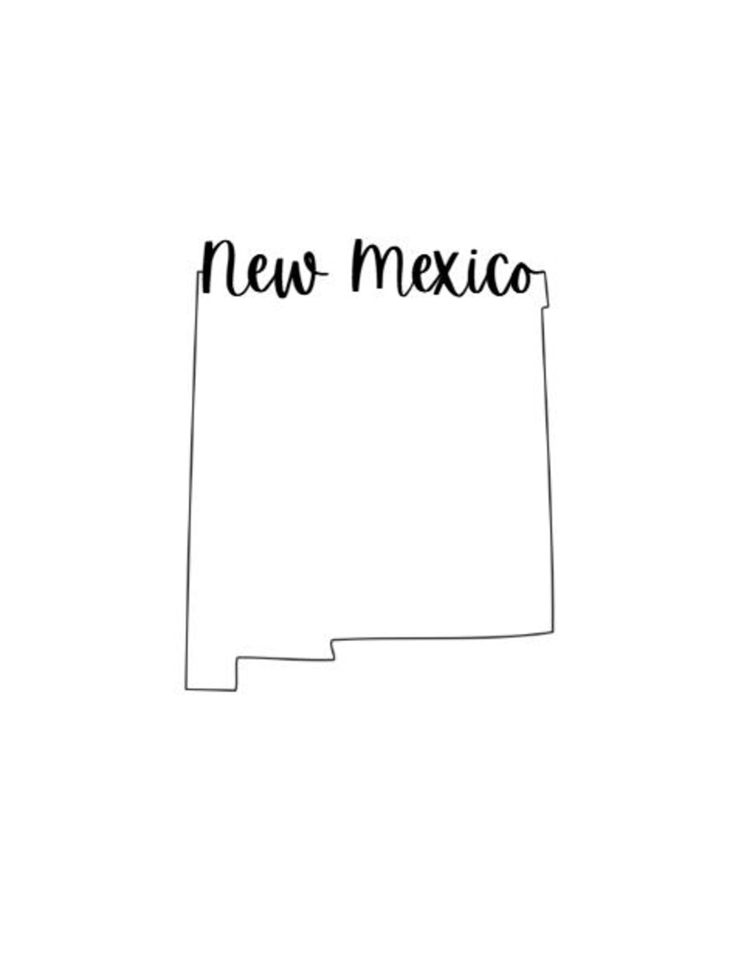 State Name | New Mexico Outline| Machine Embroidery File Download ...
