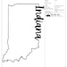 State Name | Indiana Outline| Machine Embroidery File Download | Script ...